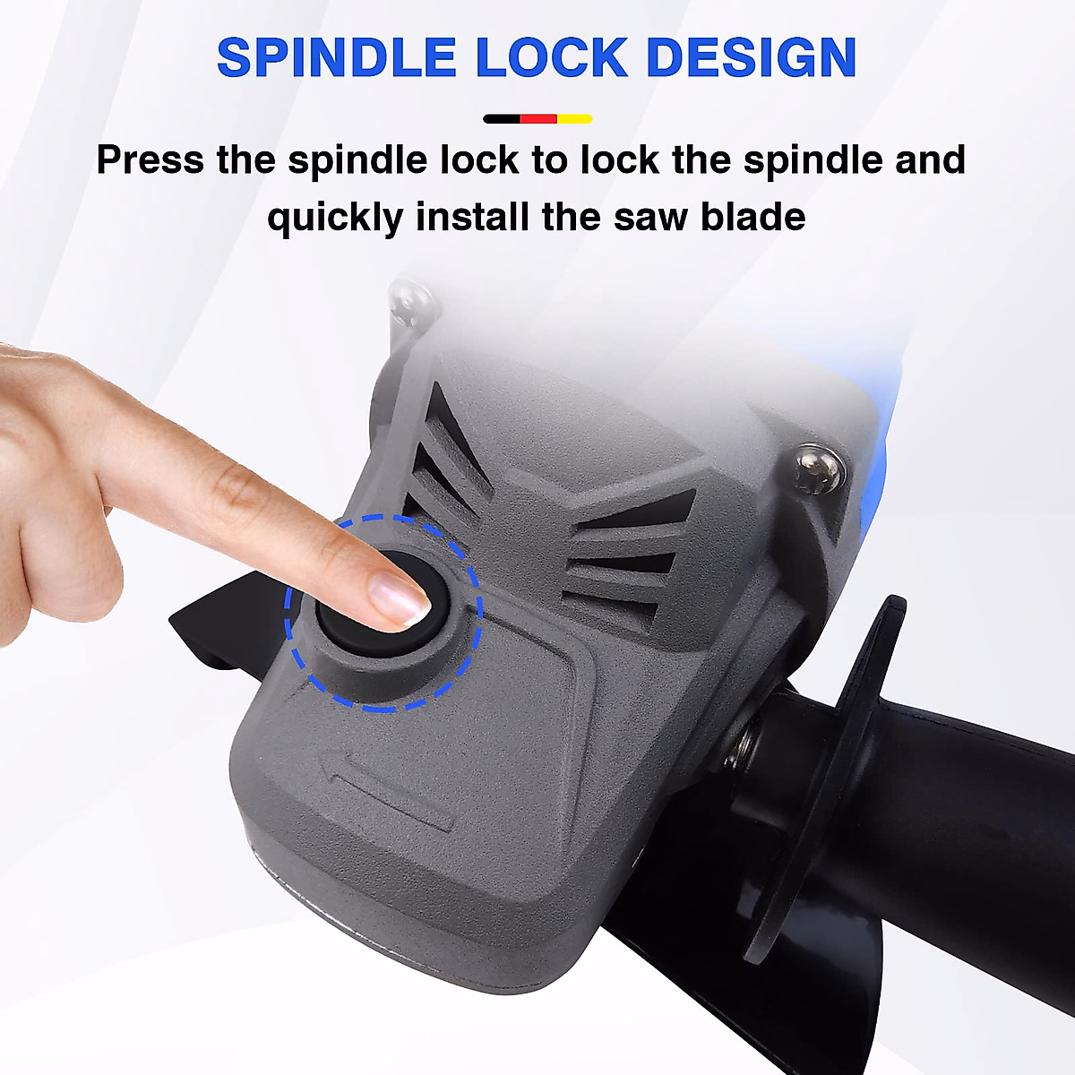 Cordless Angle Grinder 21V Cordless Grinder w/3.0Ah Li-Ion Battery & Charger, 10000 RPM Brushless Motor, 4.5'' Wheel Diameter Grinding Disc & Side Auxiliary Handle, for Grinding Cutting Polishing DIY