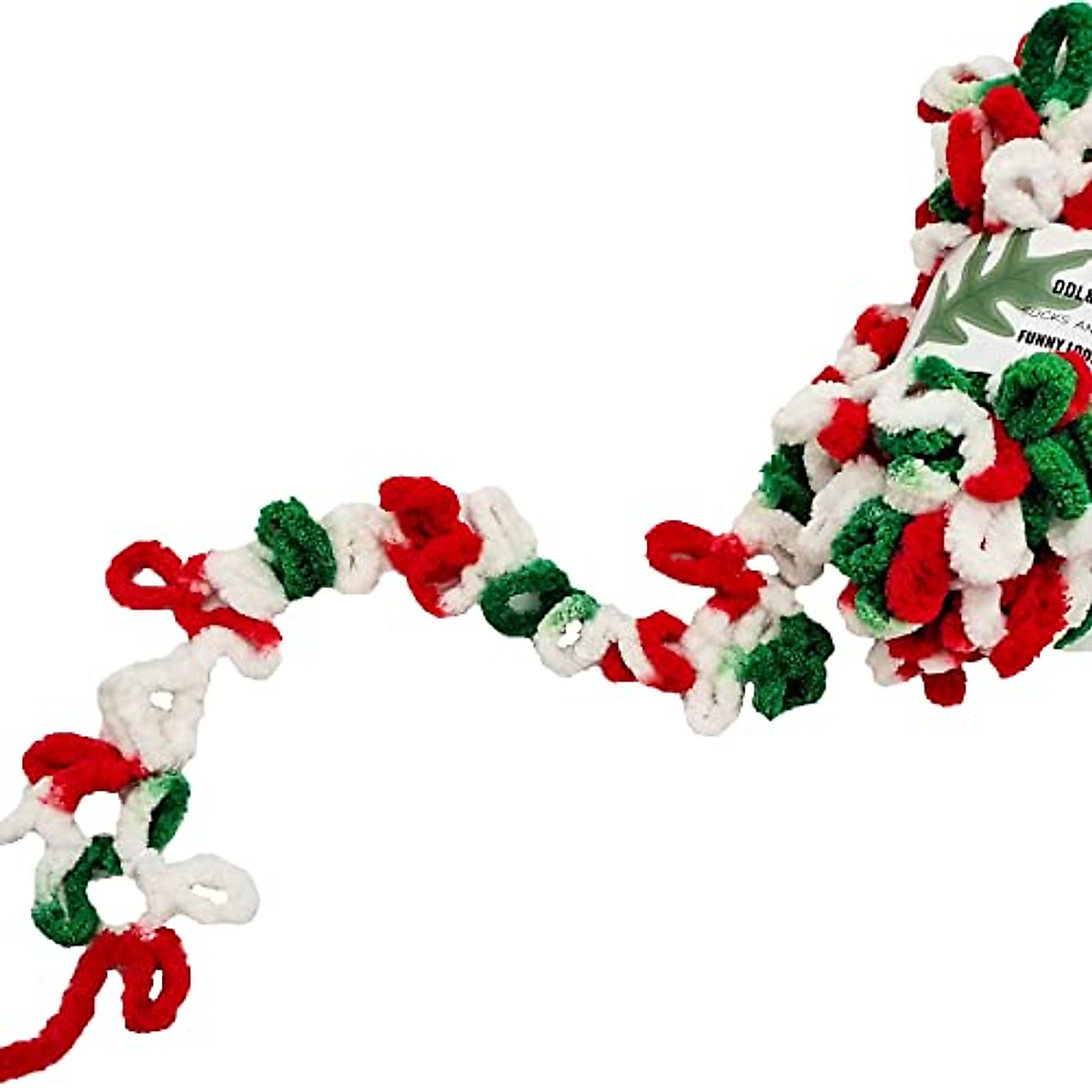 DDL&HEXI 3 Skeins of Loop Yarn Finger Knitting Yarn (605 Christmas)