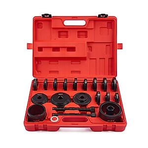 Orion Motor Tech Wheel Bearing Press Kit for Front Wheel Drive Bearing Removal & Installation, 24pc Wheel Bearing Puller Tool Set with Sliding Screws Universal Bushings Sleeves Storage Case