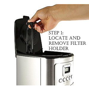 NRP 12-Pack Coffee Water Cartridges Activated Charcoal Filter Compatible for CUISINART Coffeemaker DCC-RWF, Kenmore Drip, Delonghi, Capresso