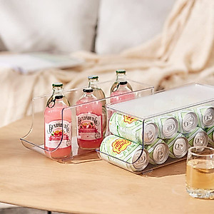 Soda Can Organizer for Refrigerator Stackable Can Holder Dispenser with Lid for Fridge, Pantry, Freezer – Fridge Can Organizer, Soda Fridge Organizer,Refrigerator Drink Organizer,BPA-Free,Clear Design