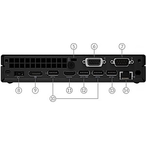 Lenovo ThinkCentre M70q Gen 2 11MY001YUS Desktop Computer - Intel Core i5 11th Gen I5-11400T Hexa-core (6 Core) 1.30 GHz - 16 GB RAM DDR4 SDRAM - 256 GB M.2 PCI Express NVMe SSD - Tiny - Black