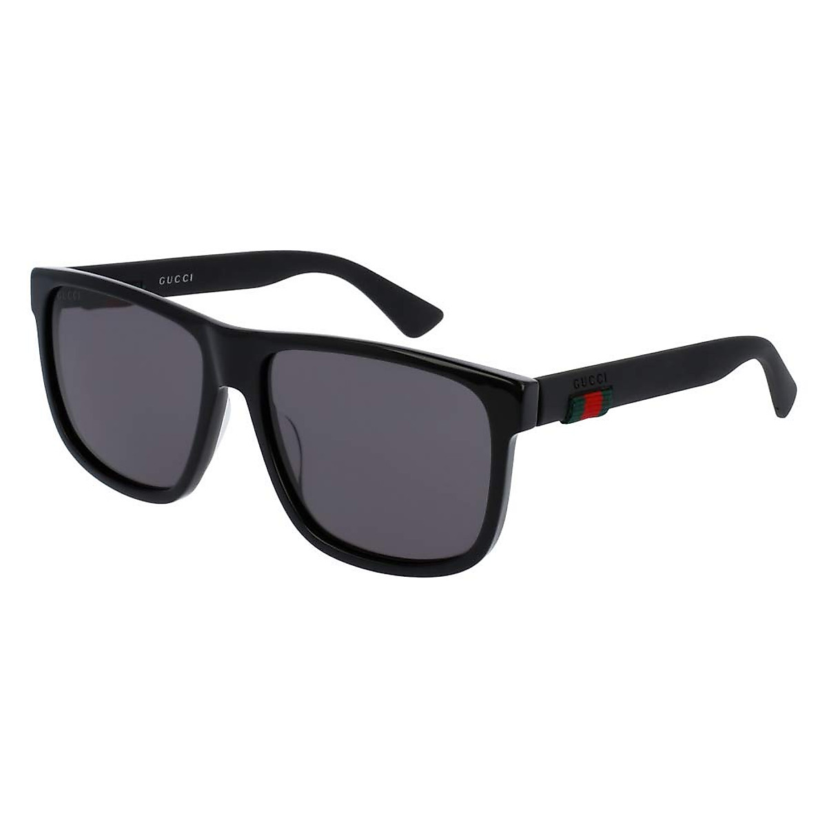Gucci GG0010S 001 58M Black/Grey Square Sunglasses For Men For Women+FREE Complimentary Eyewear Care Kit