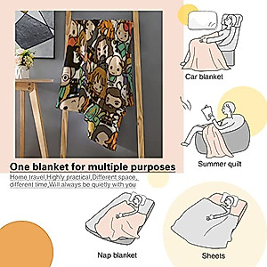 HAFSUM Throw Blanket Halloween Blankets Queen Size Winter Blankets Christmas Throw Blanket for Couch Sofa Living 60"x50"