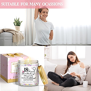 18th Birthday Gifts for Her, Happy18th Birthday Candle with Sprinkles, Unique Birthday Gifts for Girls Women Sister Best Friends Daughter Bestie Turning 18 Birthday Present