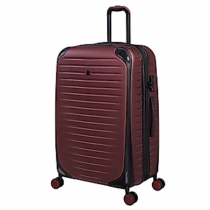 it luggage Lineal 32" Hardside Checked 8 Wheel Expandable Spinner, Red