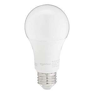 Amazon Basics - A19 LED Light Bulb, Daylight White, 15W (Equivalent to 100W), Non-Dimmable, 10,000 Hour Lifetime, 2-Pack