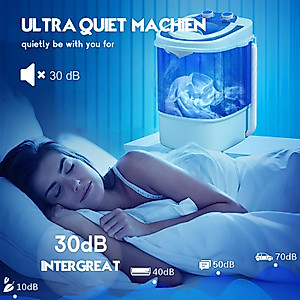 INTERGREAT Portable Washing Machine, 11 Lbs Mini Small Washer Machine, Single Tub Laundry Washer for Apartments, Dorms,Traveling, RV, Blue