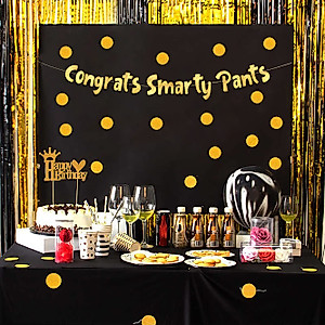 Graduation Party Gold Glitter Banner – Promotion Party Decorations – Congratulations Party Favors and Supplies