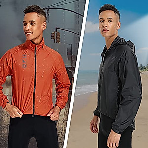 Santic Cycling Windbreaker Bike Outdoor Skinsuit Jacket Sun Protection Riding Equipment UPF50+,Black,Size S