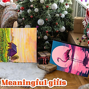 Qilery 12 Pcs Pre Drawn Canvas for Painting 8 x 10 Inch Pre Printed Canvas for Painting Pre Stretched Canvas Paint and Sip Kit for Kids Adults Student Artist Birthday Gift Paint Party Favor (Black)