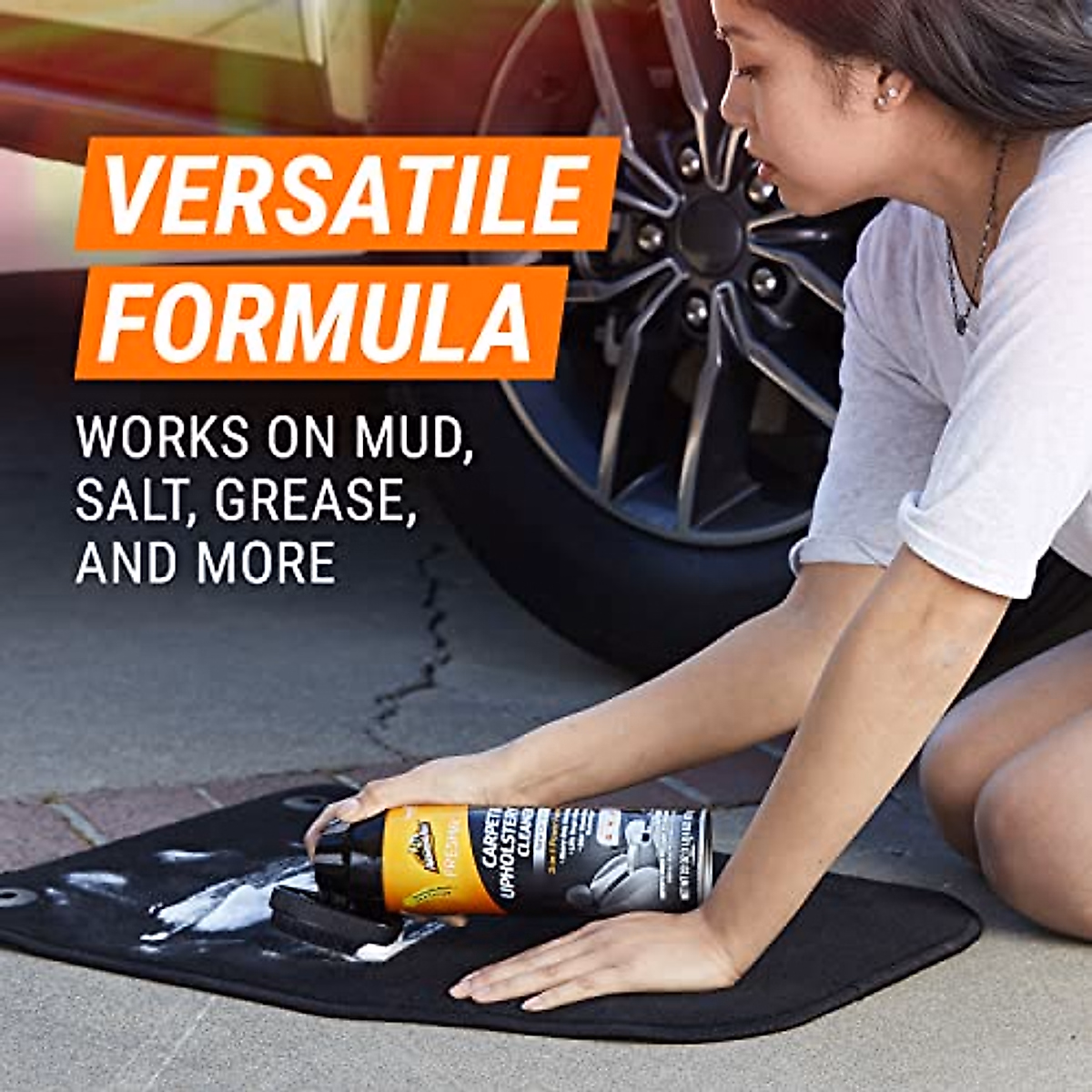 Carpet and Upholstery Cleaner Spray by Armor All, Car Upholstery Cleaner for Tough Stains, 22 Fl Oz, 1 Count (Pack of 1)