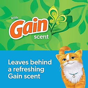 Fresh Step Clumping Cat Litter with Febreze Gain Scent, Long Lasting Odor Control Kitty Litter with Activated Charcoal, Low Dust Formula, 14 lb