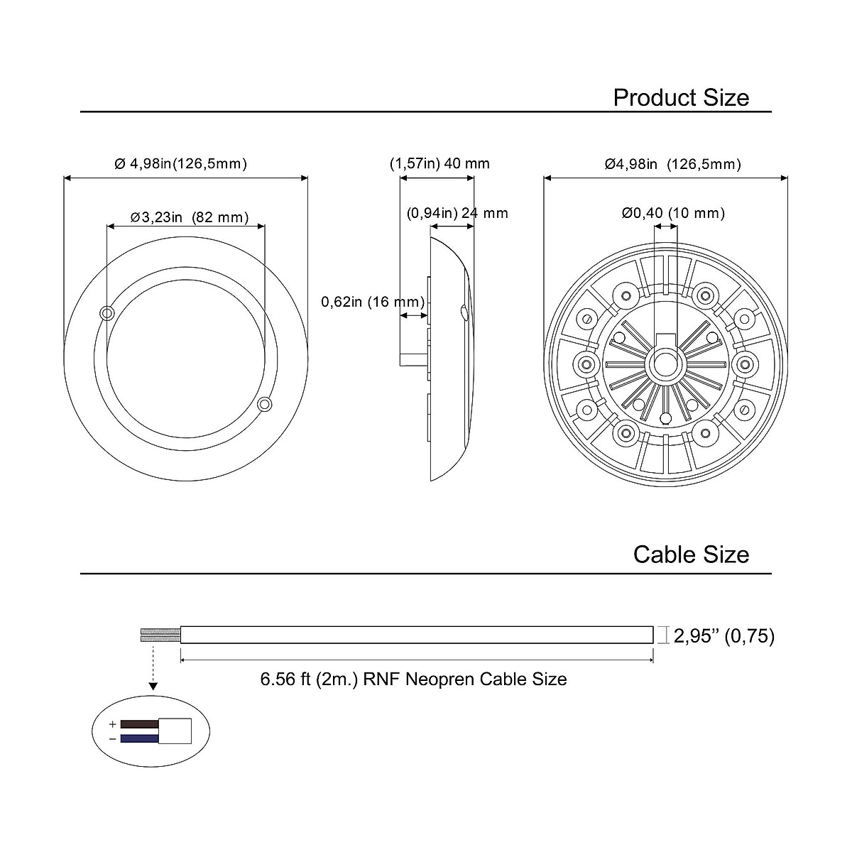 Al Aker Lighting LED Underwater Boat Lights, 25W 12V (Blue, Green, White LED Colour Options), Surface Mount for Boats, Yachts, Cruise Ships, Sailboat, Pontoon, Transom (Blue 1300 lumen)