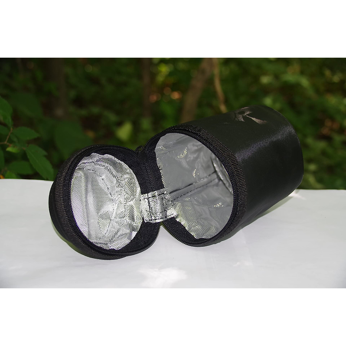 Masun Mason jar Cooler Insulated sleeve for Wide and Regular mouth Quart mason jars (Black 1 pack)