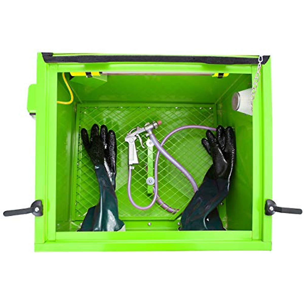 OEMTOOLS 24815 Bench Top Abrasive Blast Cabinet Kit, 24 Gallon Sand Blasting Box For Easy Removal Of Paint, Rust, And Oxidation, Includes Spray Gun, Gloves, Light, and Window Lens Underlays