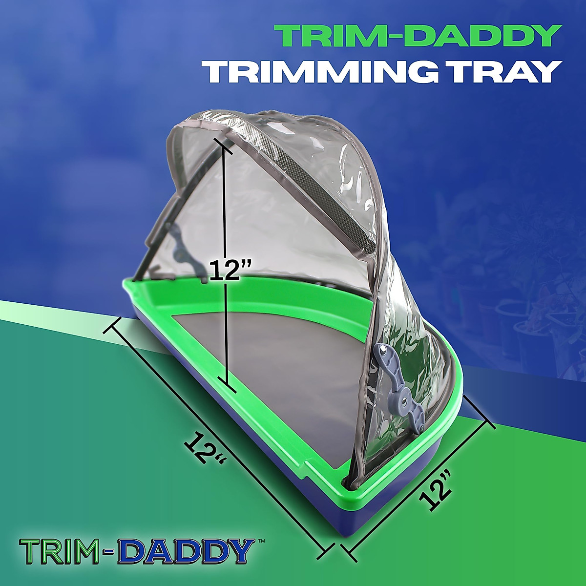 Trim-Daddy Trim Tray Bin | Trimming Pollen Sieve Sifter Trimmer Trays with 150 Micron Screen | Protective Cover | 2 Scissors | Magnifying Glass | Pollen Brush