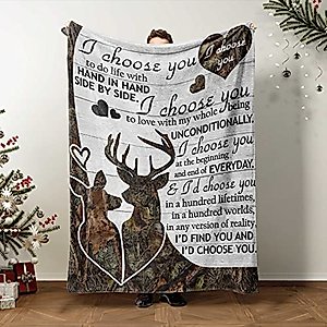 Pavo 2022 Wedding Anniversary Blanket Gifts for Her Wife Him Husband - Romantic Anniversary Birthday Gift for Her Love Fleece Throws Blankets Presents for Wife on Stag & Doe Gifts
