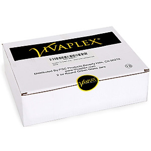 Vivaplex, 12, Green, 2 oz, Round Glass Jars, with Inner Liners and black Lids