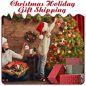 Qilery 20 Pack 10.6 x 6 x 6 Inch Christmas Gift Shipping Boxes Corrugated Small Cardboard Boxes for Christmas Holiday Small Business Gift Packaging Party Supplies, 5 Styles