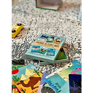 Creative Mango. Animal Action Cards. 25 Engaging Cards. Card Game for Toddlers. Active Toddler Game. 4"x6".