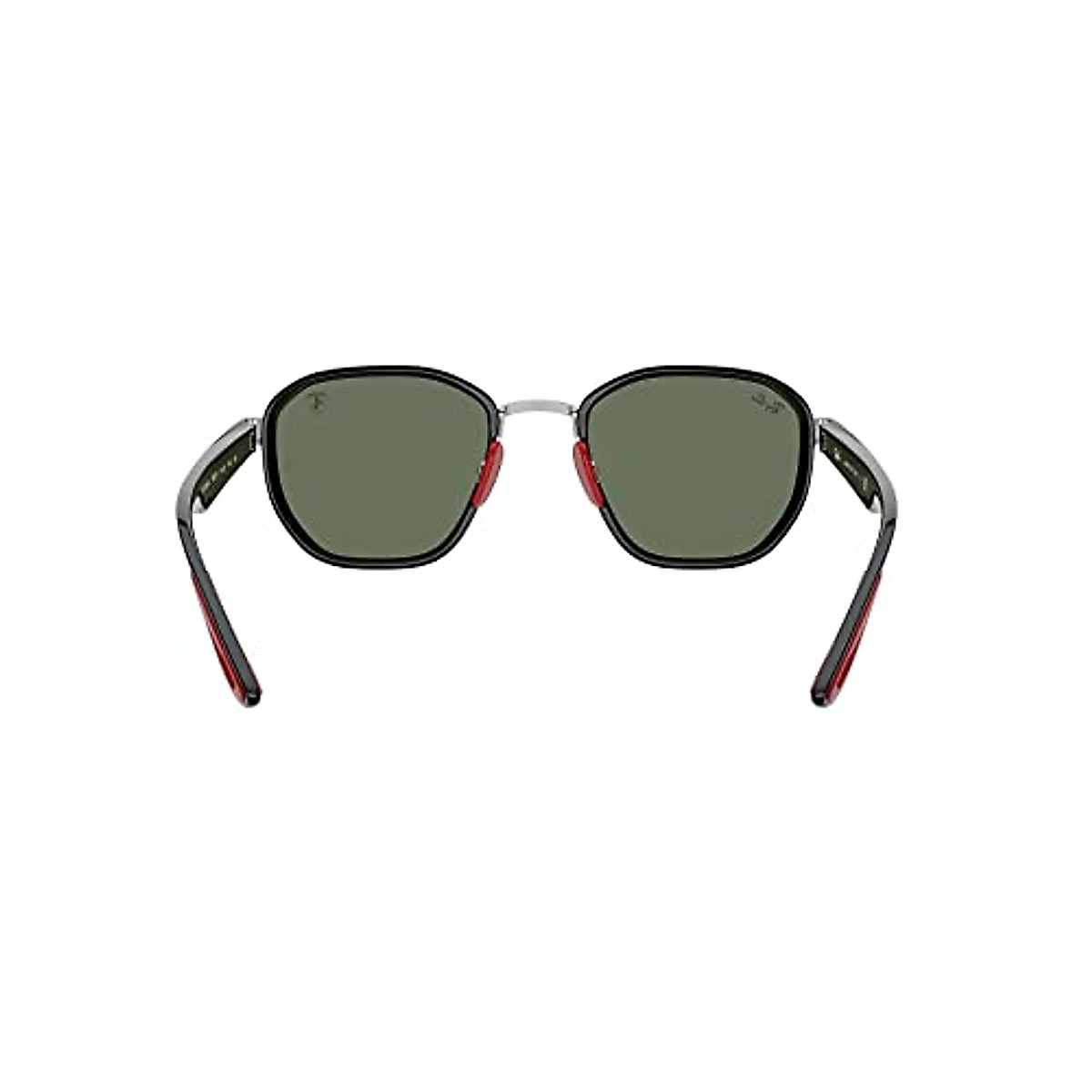 Ray-Ban RB3674M Scuderia Ferrari Collection Round Sunglasses, Silver/Dark Green, 51 mm