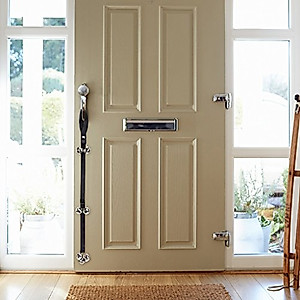 Friends Forever Housetraining Dog Doorbell for Bathroom Potty Training, Adjustable Nylon Strap Length, Behavior Aid Handle or Knob, Puppy Cat Kitten Go Outside Communication Supplies - Black