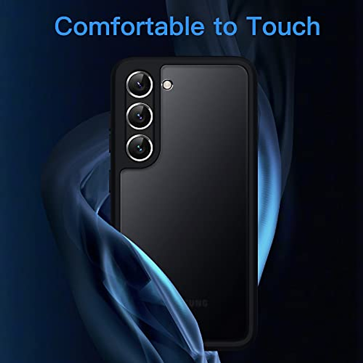 JETech Matte Case for Samsung Galaxy S23 5G 6.1-Inch, Frosted Translucent Back Protective Slim Phone Cover, Anti-Fingerprints (Black)