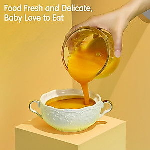 Baby Food Maker - Baby Food Blender Baby Food Processor for Baby Food, Fruit, Vegatable, Meat, Baby Food Puree Maker Make Fresh and Nutritious Meals for Your Little One (White)