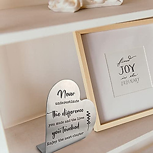 Inspirational Office Gift for Colleague Leaving Job, Thank You Gift for Women, Farewell Appreciation Gift for Coworker Friends Teacher Employees Retirement Keepsake Work Desk Table Shelf Sign Decor