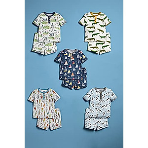 Mud Pie boys Short Sleeves Mud Pie Golf Pajama Set Gray 5 Toddler, Golf, 5T US