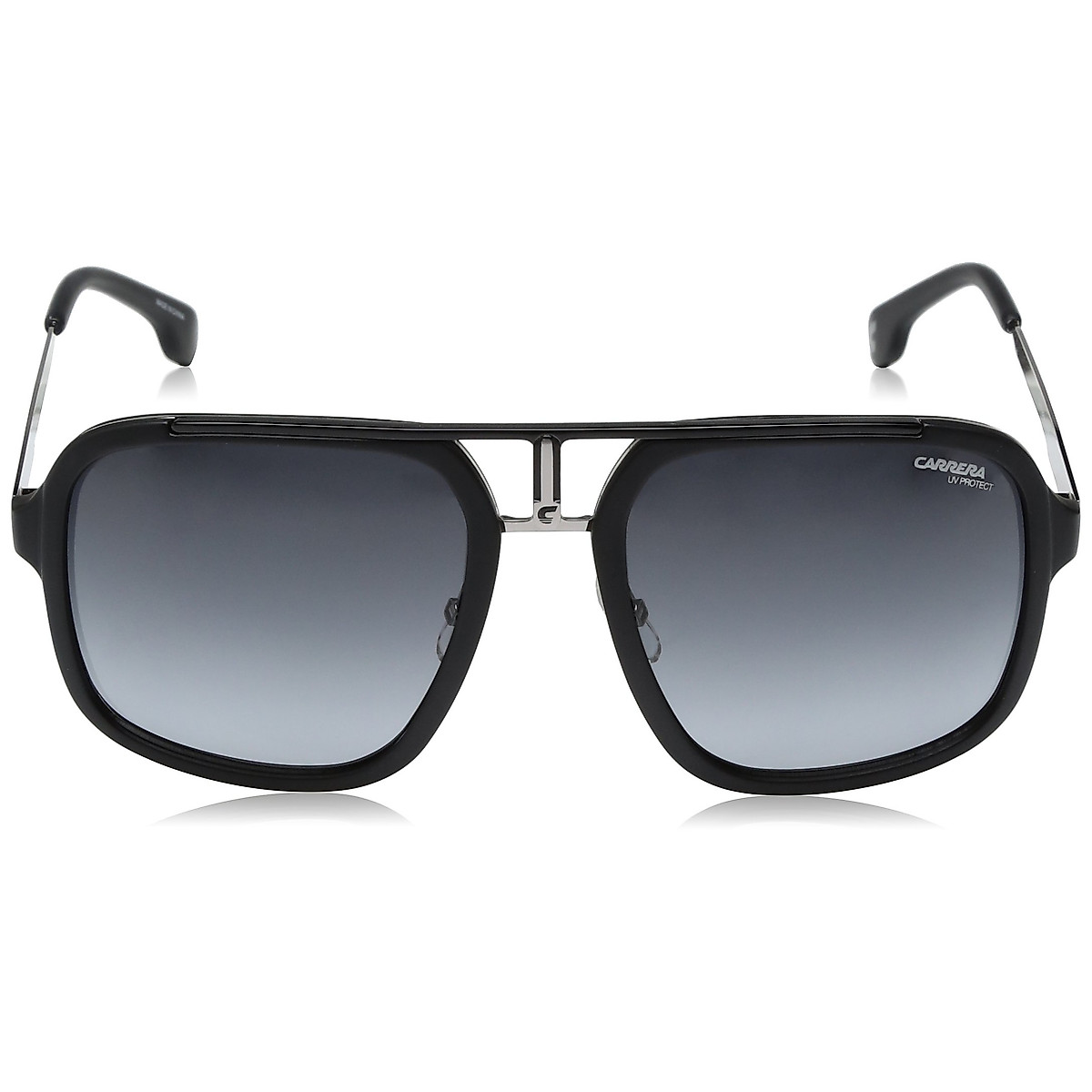 Carrera Sunglasses (Safilo Group) Men's CA1004/S Pilot Sunglasses, Matte Black Ruthenium/Dark Gray Gradient, 57 mm