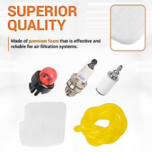 BlueStars 530057869 Air Filter - For Poulan P3818AV P4018AV 4218A 4218AVX PP3516AVX PP4218AV PP4218AVHD PP4218AVL Poulan Pro 42cc Chainsaw Parts with Fuel Filter, Fuel Line, Spark Plug & Primer Bulb