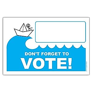 Voting Postcards- Funny Political Democrats Blue Wave 4x6 inches, 50 Count