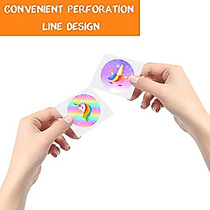 500Pcs Unicorn Stickers Roll in 9 Cute Designs, Motivational Reward Labels Sticker for School, Sealing Cards & Party Decoration (Unicorn)