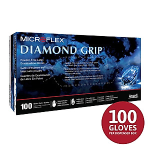 Diamond Grip Latex Glove (100 Count) Size: Medium