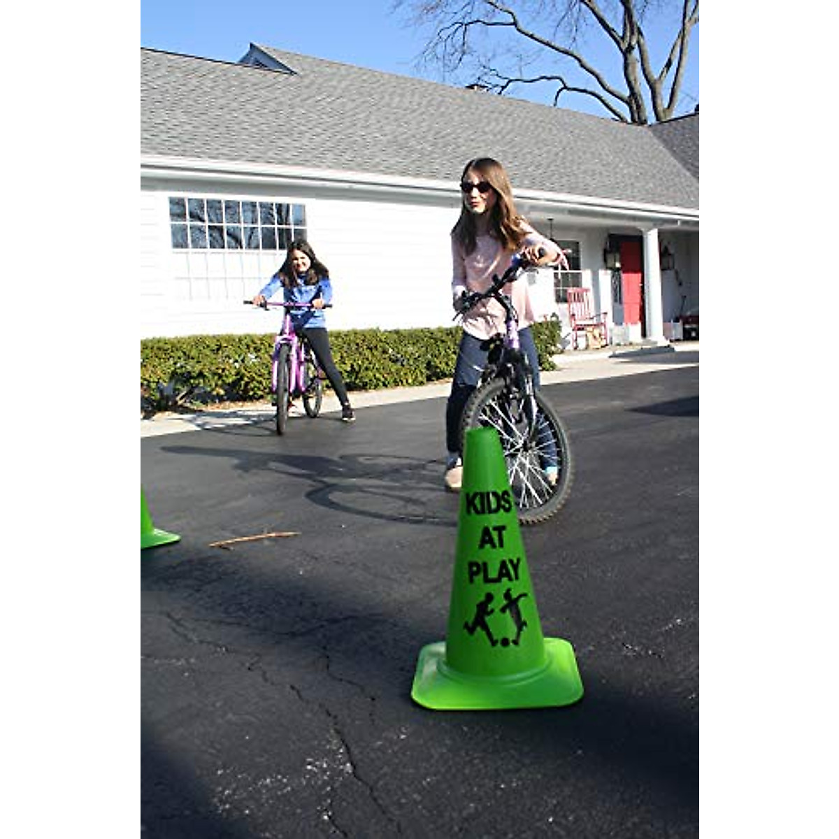 Cortina Sport Cone with Legend "KIDS AT PLAY", 03-500-41-02, 18" Height, Lime Cone, 1 Pack