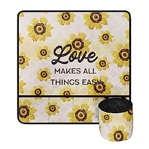 Kathyboom Fall Sunflower Sewing Machine Mats with Pockets Soft and Portable Pad Organizer Fit for Most Standard Sewing Machine Thanksgiving Decor