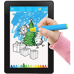 CISCLE Youth Series Kids Stylus Pen for Touch Screen, Fun Crayon Stylus Compatible for Apple iPad Air Mini Pro, Kids Edition Tablet, Dragon Touch, Galaxy Tab A E, Chromo Android Tablets (2 Pack)
