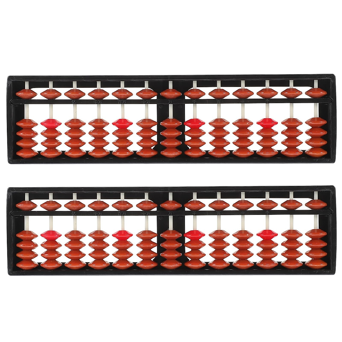 Toddmomy Abacus Soroban 13 Digits Rods 2pcs Japanese Chinese Calculator Abacus Educational Tools Abacus Counting Tool for Kids Adults