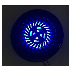 KCHEX 2 Black Wavy Blue LED 5.25" Flush Mount Speaker UV Waterproof
