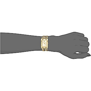 GUESS Gold-Tone Multi-Chain Bracelet Watch with Self-Adjustable Links. Color: Gold-Tone (Model: U1117L2)