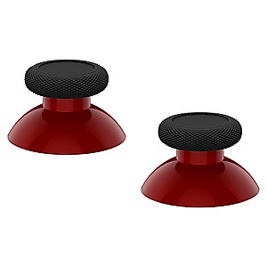 eXtremeRate Replacement Thumbsticks for Xbox Core Wireless Controller, Joysticks Repair Kit for Xbox Series X/S Controller, Custom Analog Stick Buttons for Xbox One S/X/Elite - Carmine Red & Black