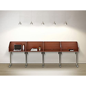 Linea Italia Study Carrell Starter Unit, 2-Leg, 31.25 X 23.5 X 45.25, Cherry