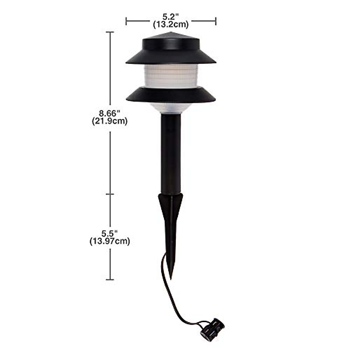 Paradise GL22627 Low Voltage Plastic 4W Path Light (Black, 12 Pack)