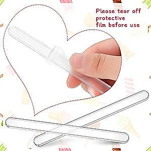 Romooa 30 Pieces Acrylic Sticks Reusable Cakesicle Sticks Cake Pop Mold Mirror Ice Pop Sticks Ice Cream Cakesicle Mold for Home Cake Candy Gifts Party Craft (4.5 Inches, Transparent)