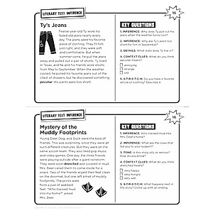100 Task Cards: Literary Text: Reproducible Mini-Passages With Key Questions to Boost Reading Comprehension Skills