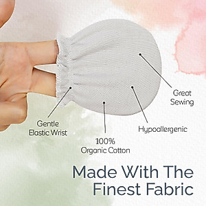 KiddyCare Baby Hand Mittens, Ultra Soft Newborn Gloves for Boys & Girls, Scratch-Resistant 0-6 Months, Breathable and Gentle Elastic Cuffs, Unisex Mittens for Everyday Comfort and Protection 4-Pack