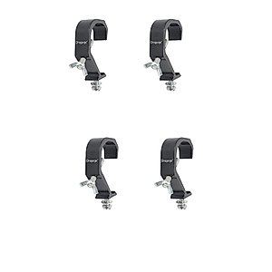 DragonX 4 pack Heavy Duty 66 lb Aluminum Alloy Stage Lighting Black C Clamp Mounting Truss Bracket Hook Clamp for DJ Projector Par Spotlight Moving Head Light Pole Mount Ideal for Truss Clamps DJ