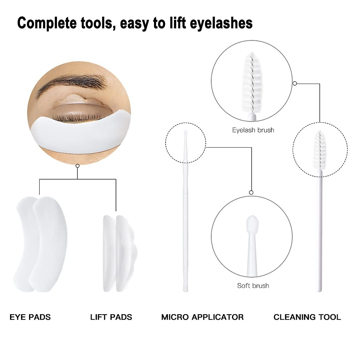 SHEEYOON Eyelash Lift Kit, Premium Lash Perm kit with Complete Tools, Natural Curly Long Lasting Eyelash Curling for Home & Salon